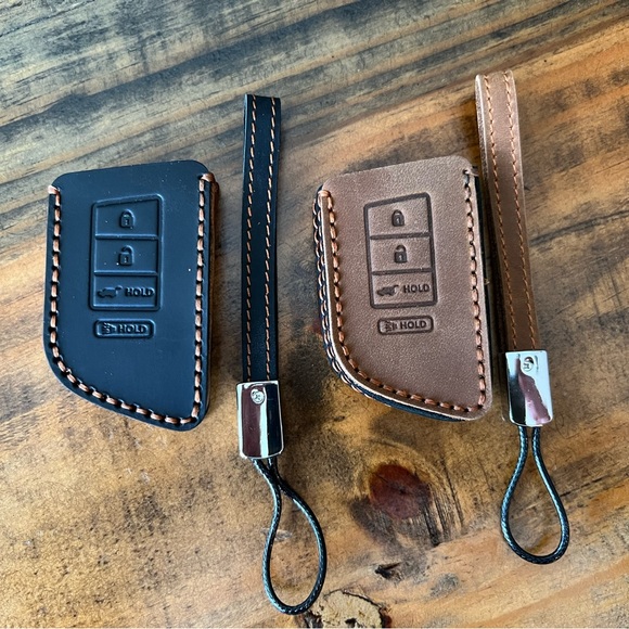 Other | Acura Mdx Leather Key Fob Cover For 31 Button Smart Key Holder ...